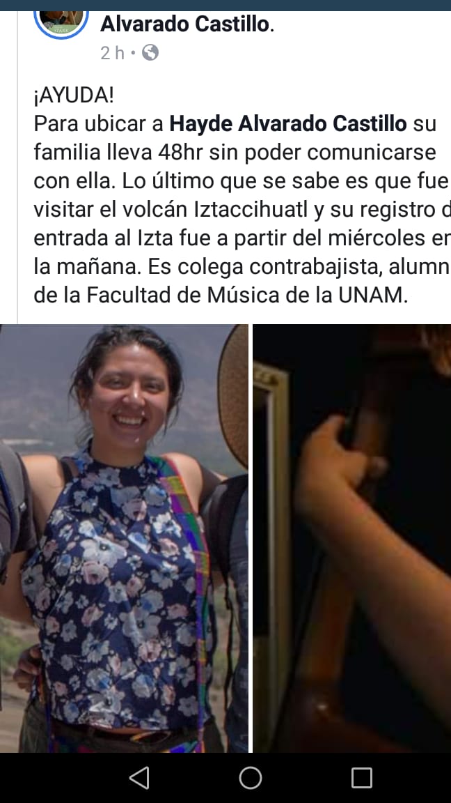 LOCALIZAN EL CUERPO DE HAYDEÉ, EN UNA BARRANCA DEL IZTACCIHUATL