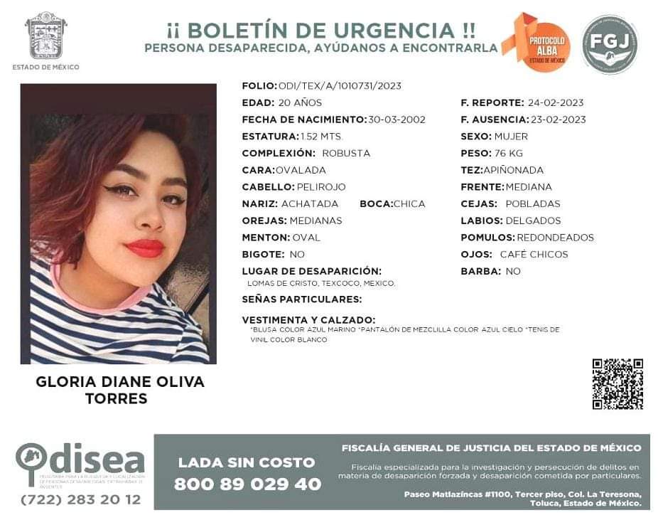 HA DESAPARECIDO GLORIA DIANE TORRES EN TEXCOCO Reporteros en Movimiento